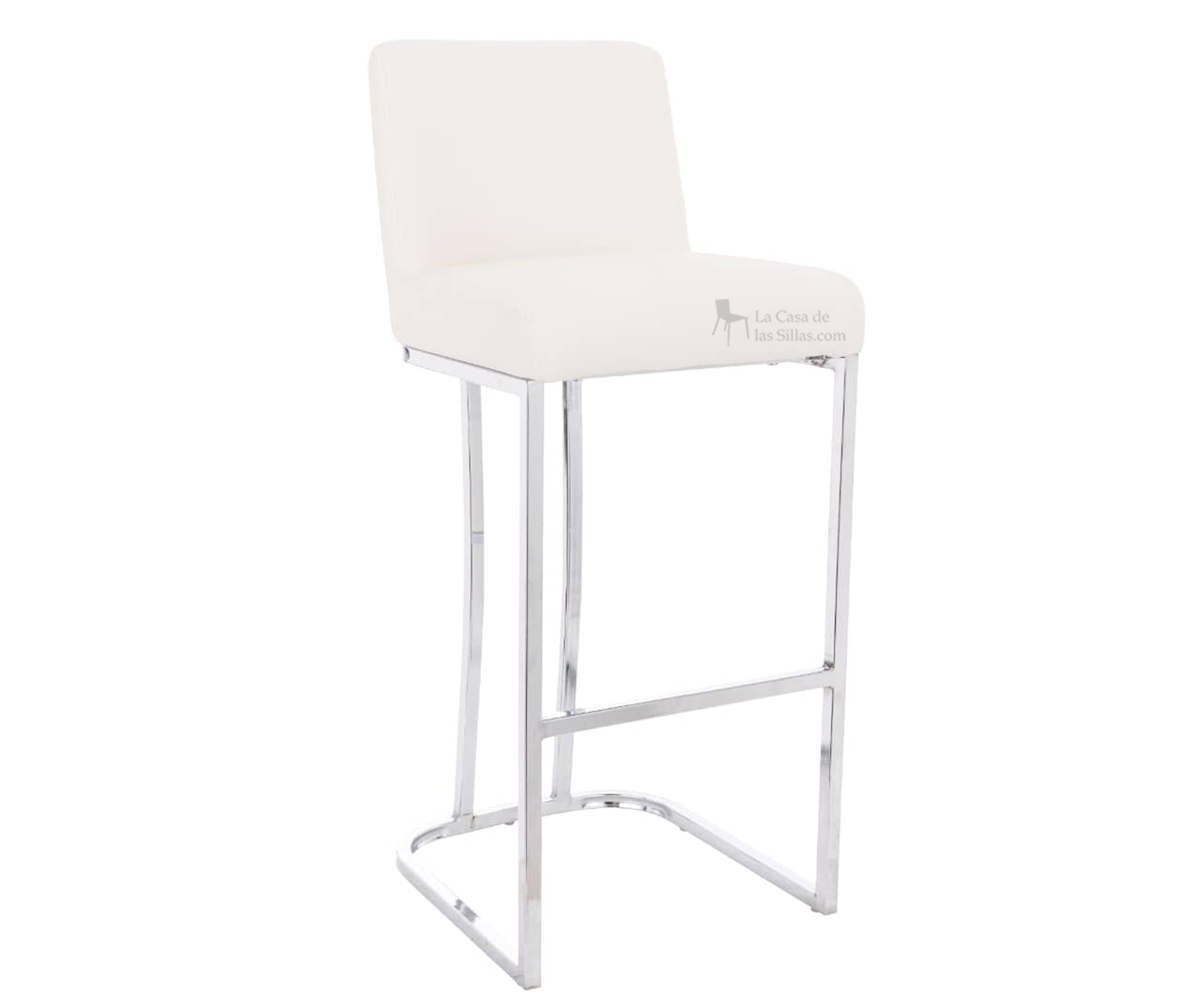 TABURETE SOFIA BASE CROMADA COLOR BLANCA – La casa de las sillas TABURETE SOFIA BASE CROMADA COLOR BLANCA – La casa de las sillas